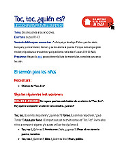 Toc, toc, ¿quién es Video Lesson | Sermons4Kids