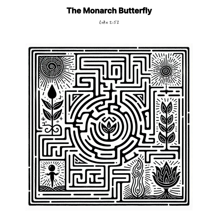 The Monarch Butterfly maze | Children's Sermons from Sermons4Kids.com...