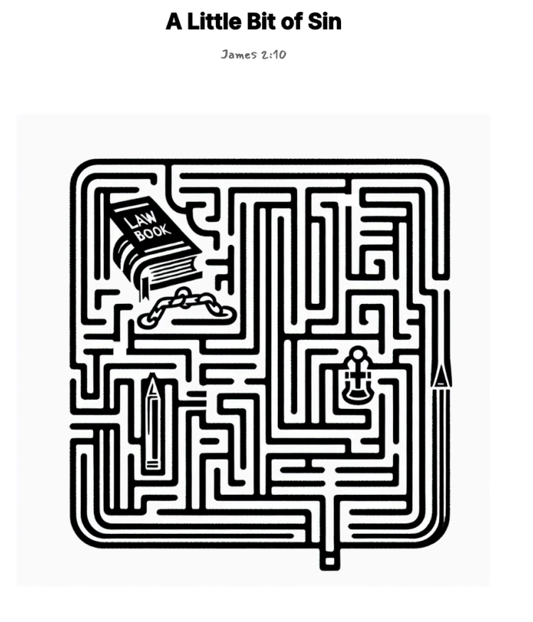 A Little Bit of Sin maze | Children's Sermons from Sermons4Kids.com