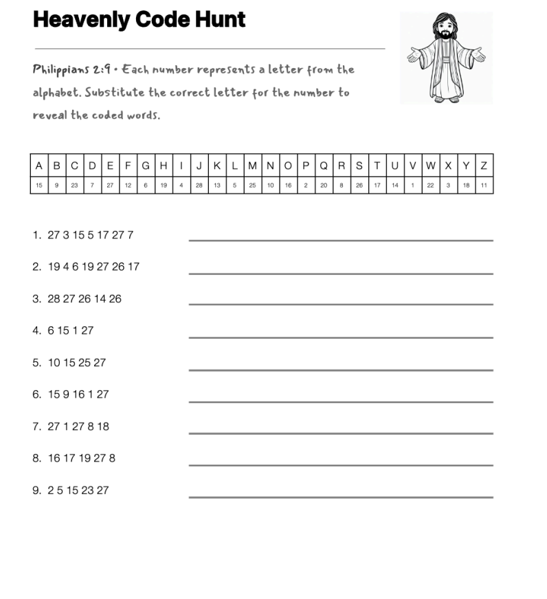 What Is in a Name? decoder | Children's Sermons from Sermons4Kids.com...