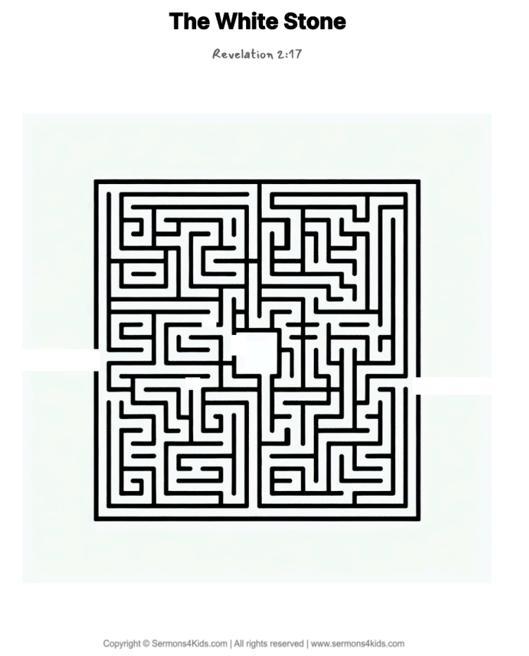 The White Stone maze | Children's Sermons from Sermons4Kids.com | Serm...