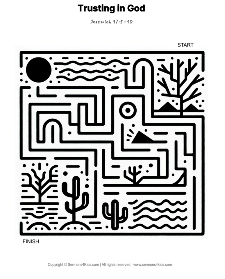 Trusting in God maze | Children's Sermons from Sermons4Kids.com | Serm...