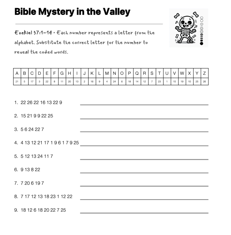 New Life from Dry Bones decoder | Children's Sermons from Sermons4Kids...