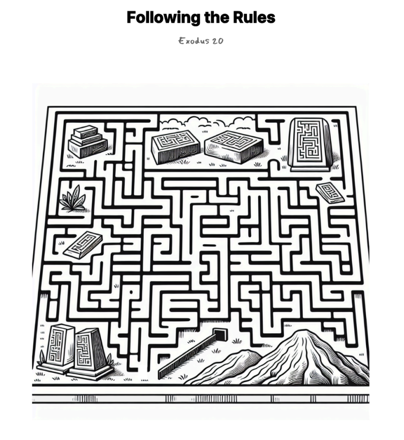 Following the Rules maze | Children's Sermons from Sermons4Kids.com