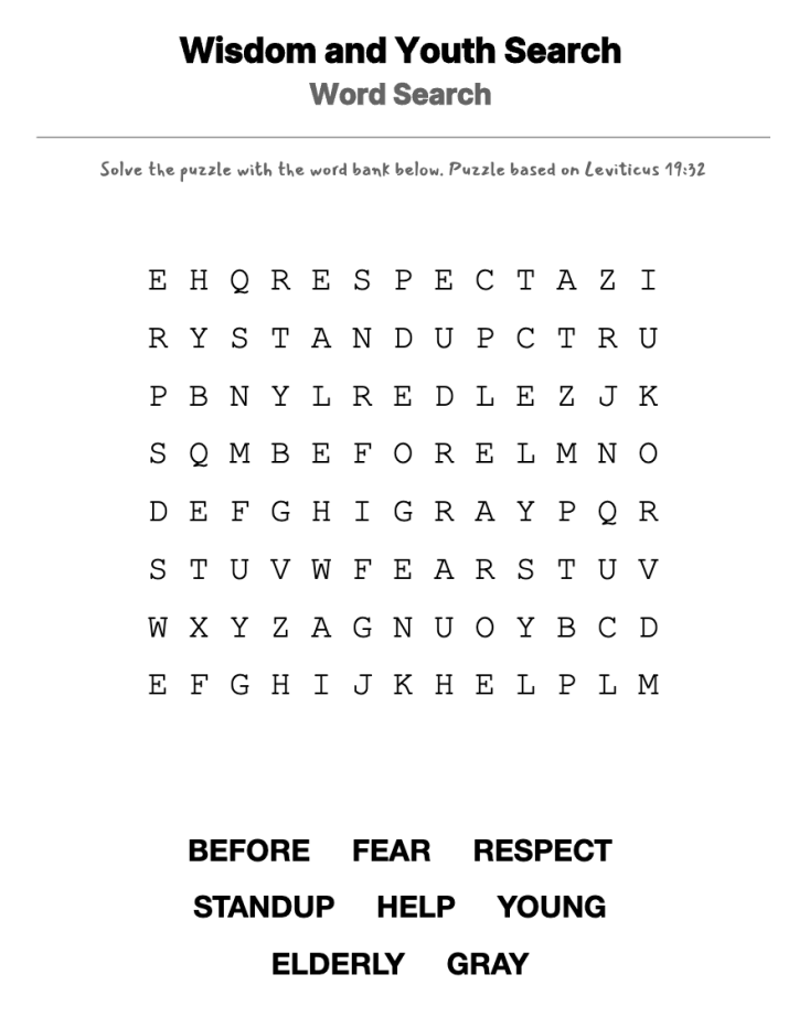 Forget Me Not word-search | Children's Sermons from Sermons4Kids.com