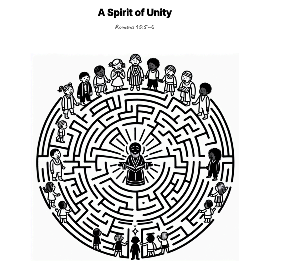 A Spirit of Unity maze | Children's Sermons from Sermons4Kids.com | Se...