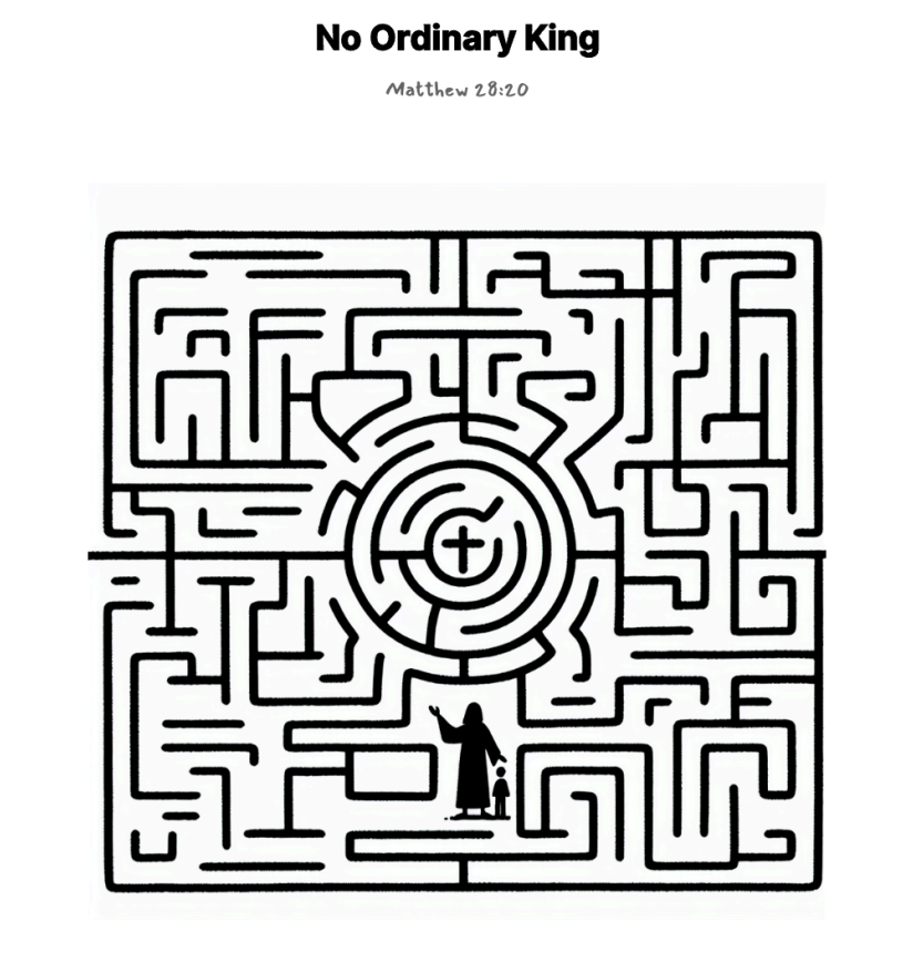 No Ordinary King maze | Children's Sermons from Sermons4Kids.com | Ser...