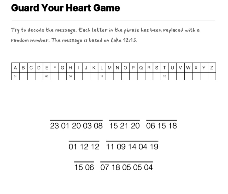 Less is More cryptogram | Children's Sermons from Sermons4Kids.com | S...