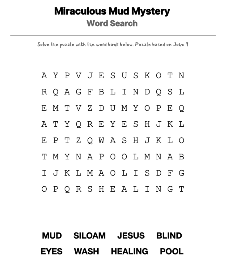 Seashells word-search | Children's Sermons from Sermons4Kids.com | Ser...