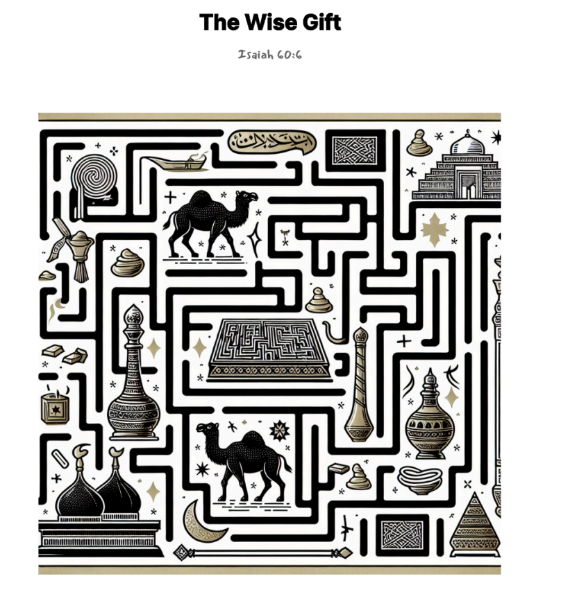 The Wise Gift maze | Children's Sermons from Sermons4Kids.com | Sermon...