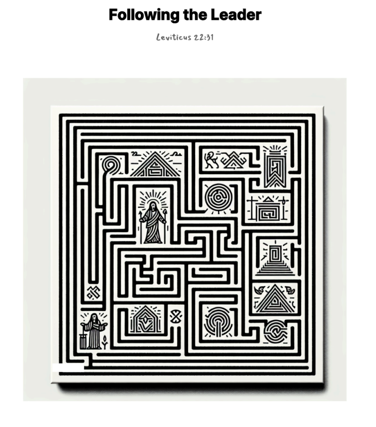 Following the Leader maze | Children's Sermons from Sermons4Kids.com