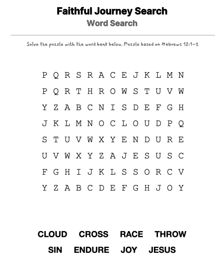 Don't Get All Tangled Up in Sin word-search | Children's Sermons from...