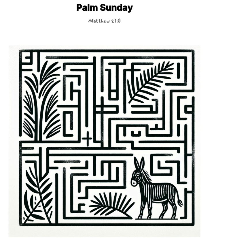 Palm Sunday maze | Children's Sermons from Sermons4Kids.com | Sermons4...