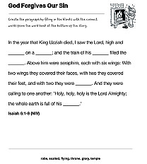 God Forgives Our Sin word-search | Children's Sermons from Sermons4Kid...