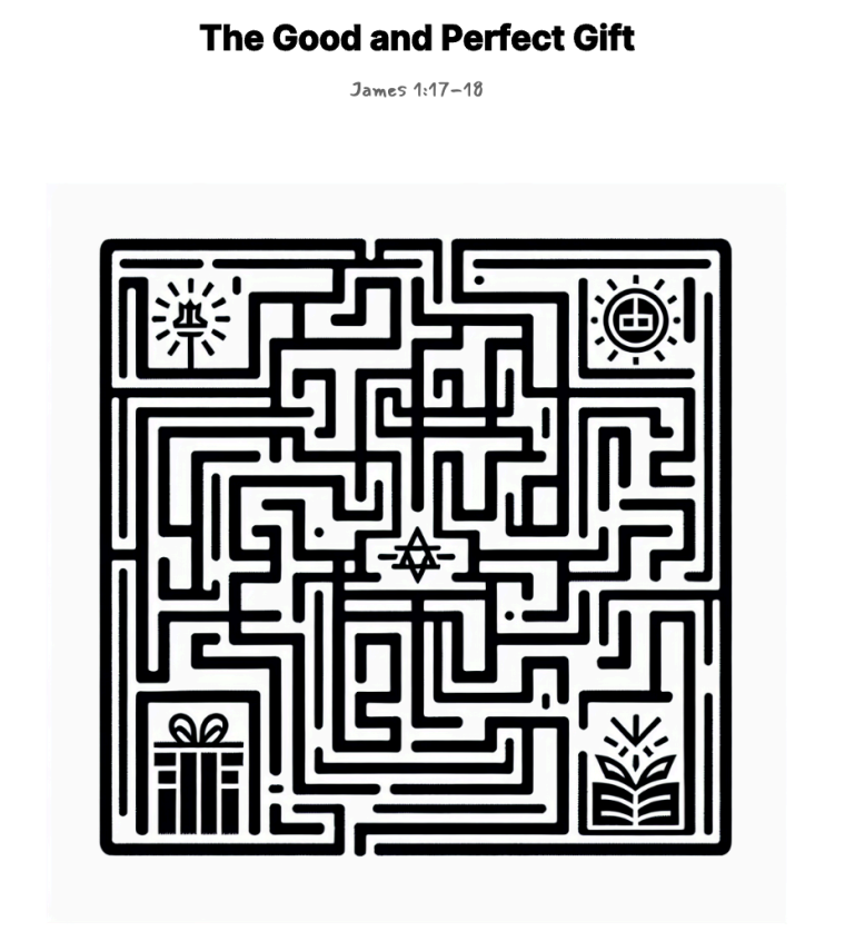 The Good and Perfect Gift maze | Children's Sermons from Sermons4Kids....