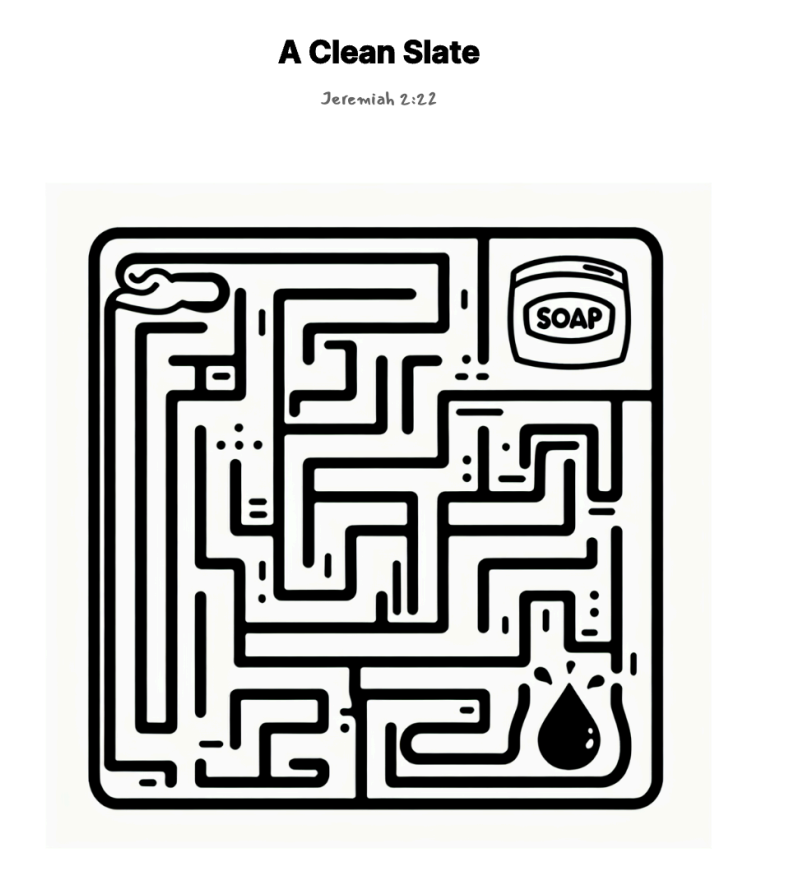 A Clean Slate maze | Children's Sermons from Sermons4Kids.com | Sermon...