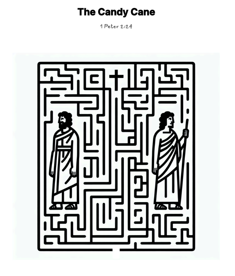 The Candy Cane maze | Children's Sermons from Sermons4Kids.com | Sermo...