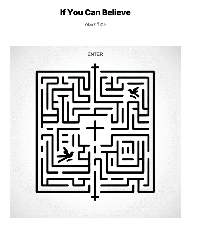 If You Can Believe maze | Children's Sermons from Sermons4Kids.com | S...