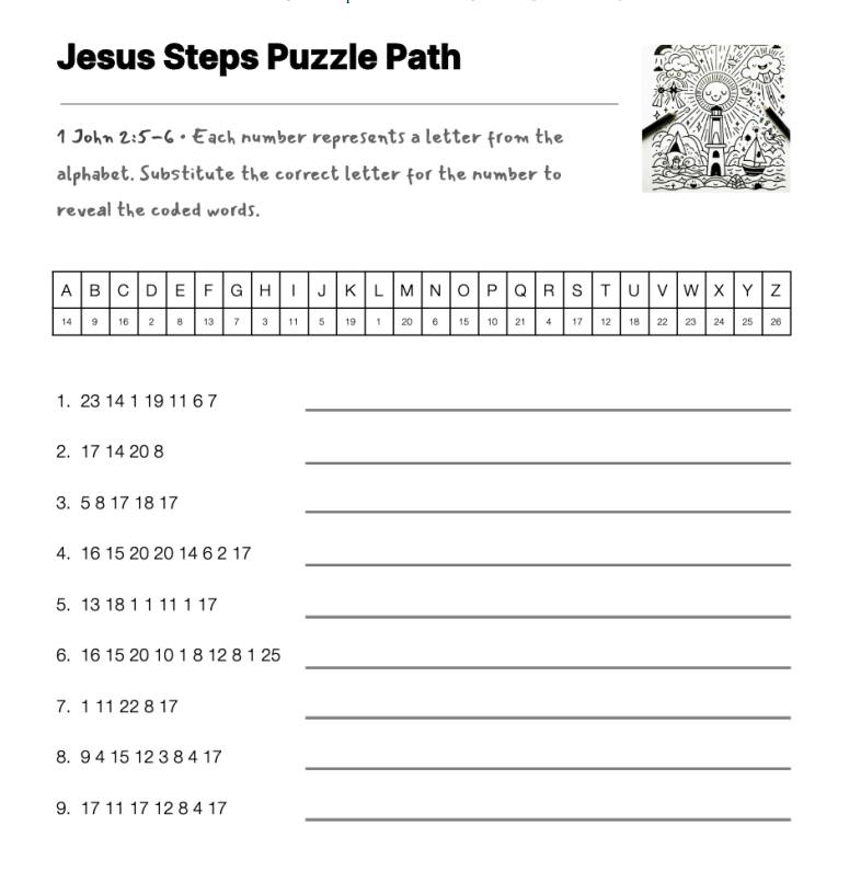 God's Recipe for Life decoder | Children's Sermons from Sermons4Kids.c...