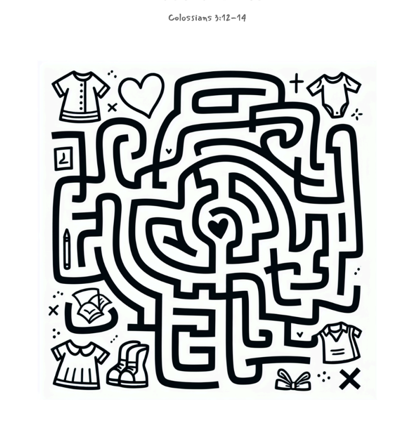 What Shall I Wear? maze | Children's Sermons from Sermons4Kids.com | S...