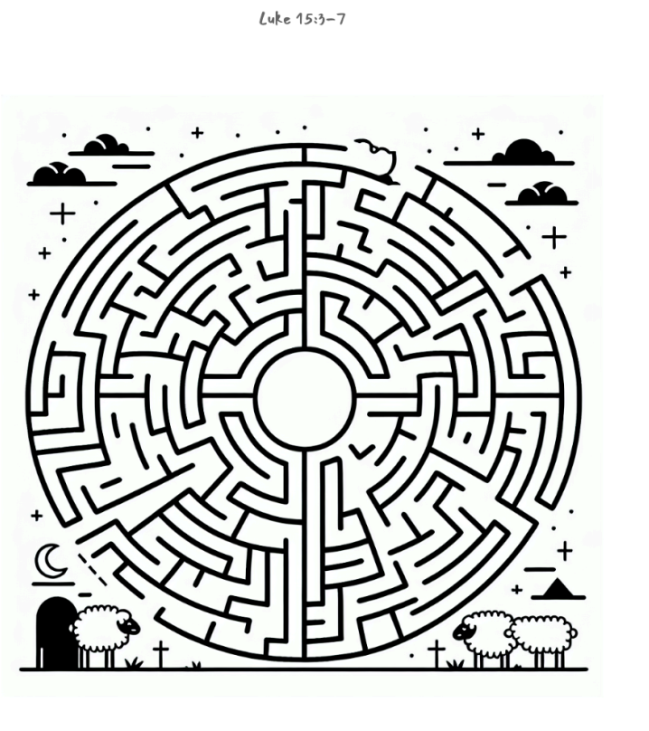 Parable of the Lost Sheep maze | Children's Sermons from Sermons4Kids....