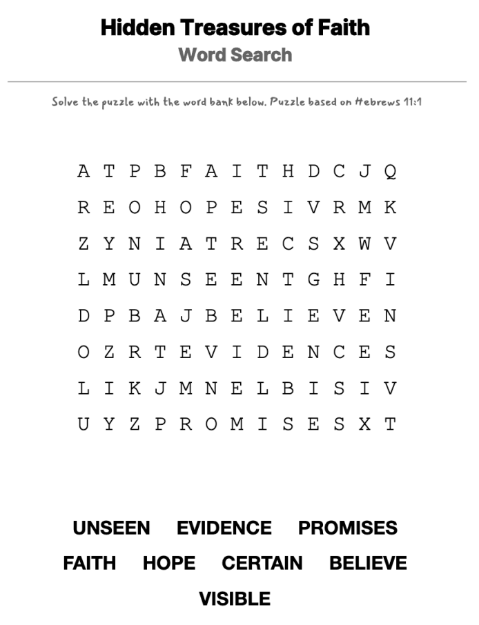 Things I Don't Understand word-search | Children's Sermons from Sermon...